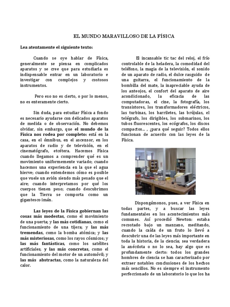 1 El Mundo Maravilloso de La Fisica | PDF | Física | Ciencias fisicas 1 El Mundo Maravilloso de La Fisica | PDF | Física | Ciencias fisicas
