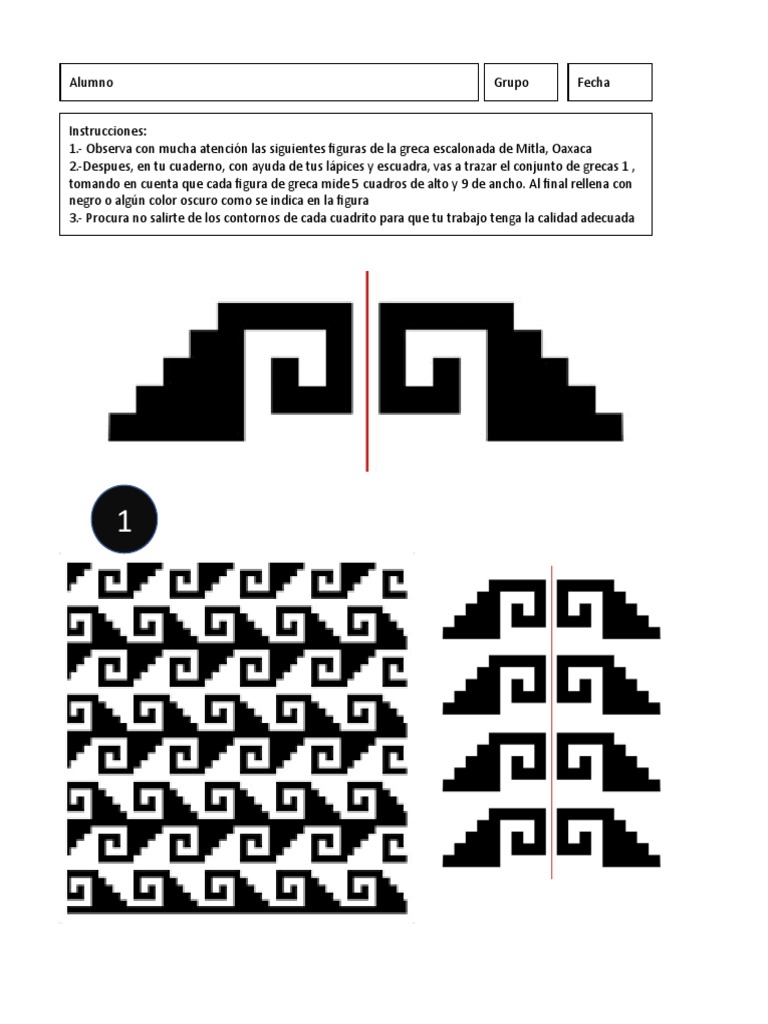 Dibuja Las Grecas de Mitla | PDF