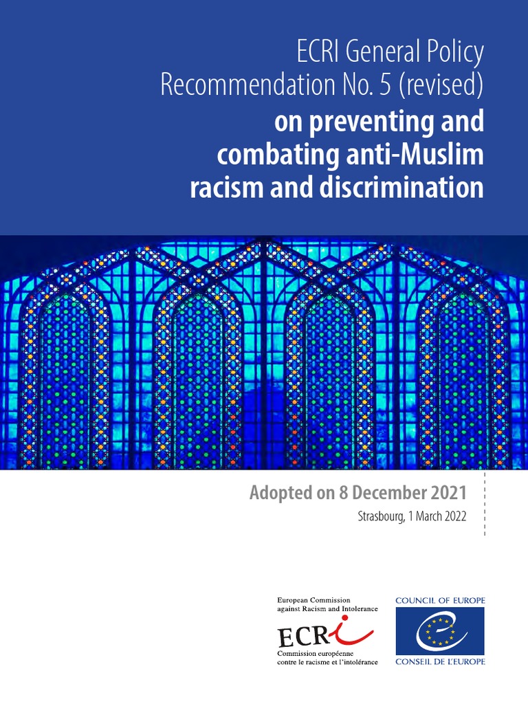 ECRI General Policy Recommendation No. 5 (Revised) On Preventing and ...