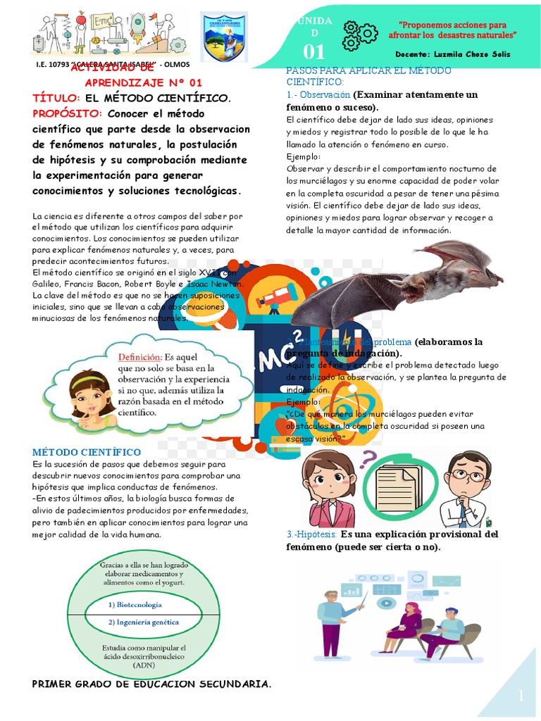 Actividad 1 Método Científico Primero | PDF | Método científico | Hipótesis