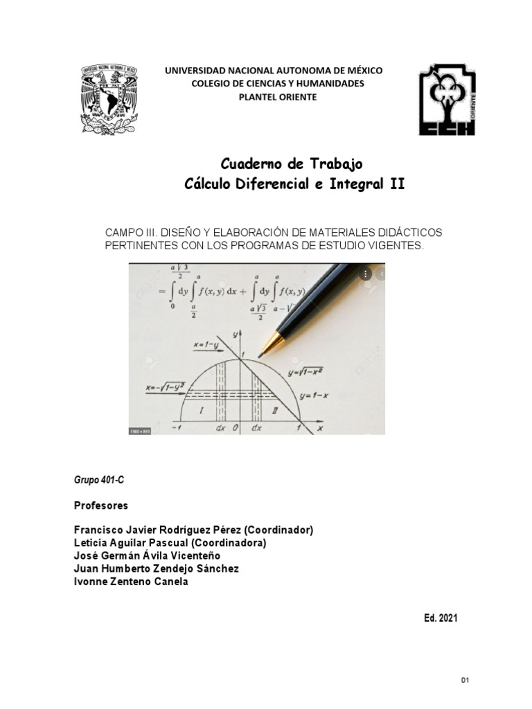 Cuaderno de Cálculo II UNAM | PDF | Logaritmo | Derivado