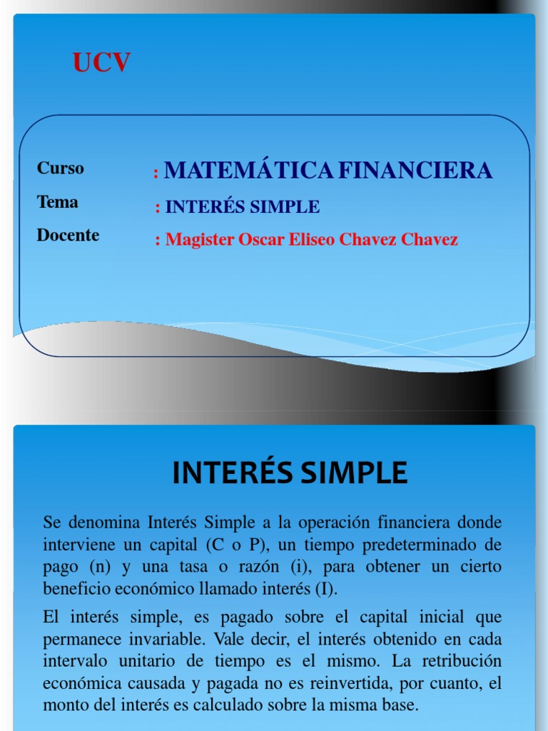 Interés Simple: Conceptos y Ejemplos | PDF | Comercio | Matemáticas ...