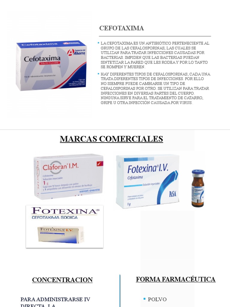 Cefotaxima Eneida 2 | PDF | Infección | Medicamentos con receta