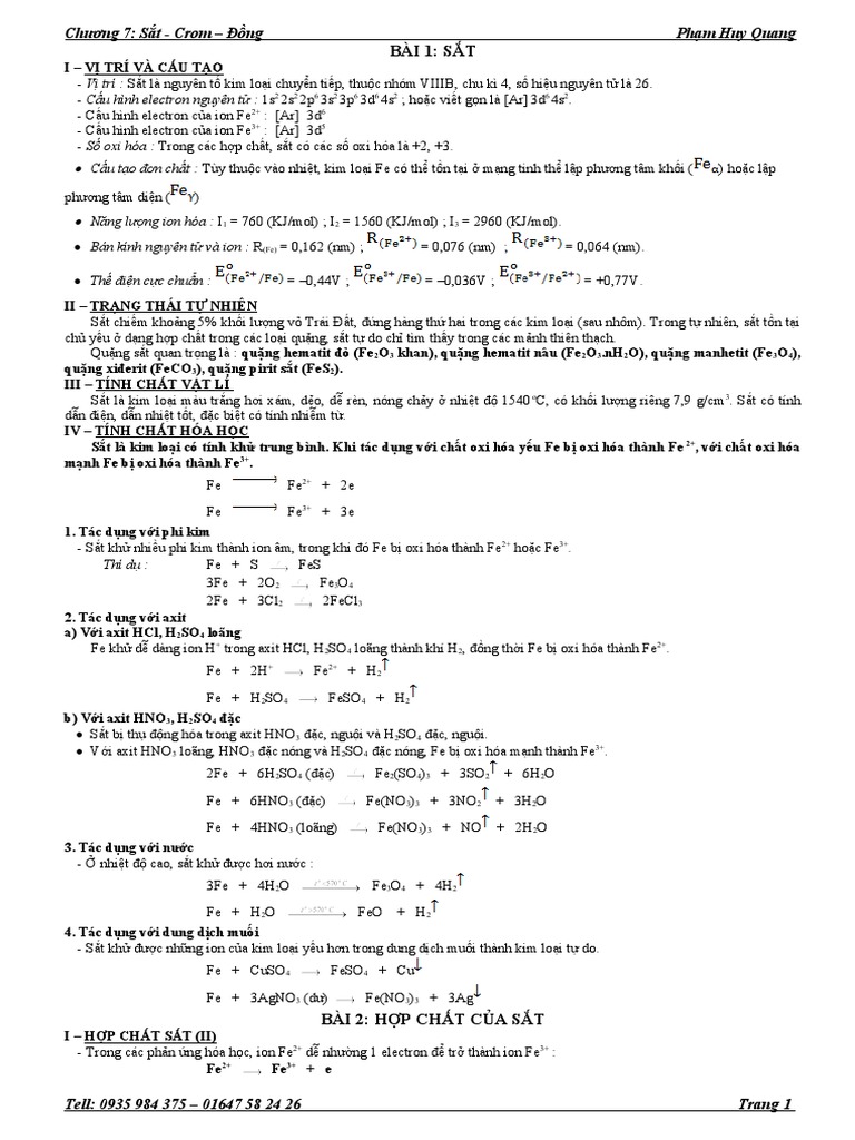 Cac Dang Bai Tap Sat Crom Dong Pham Huy Quang | PDF