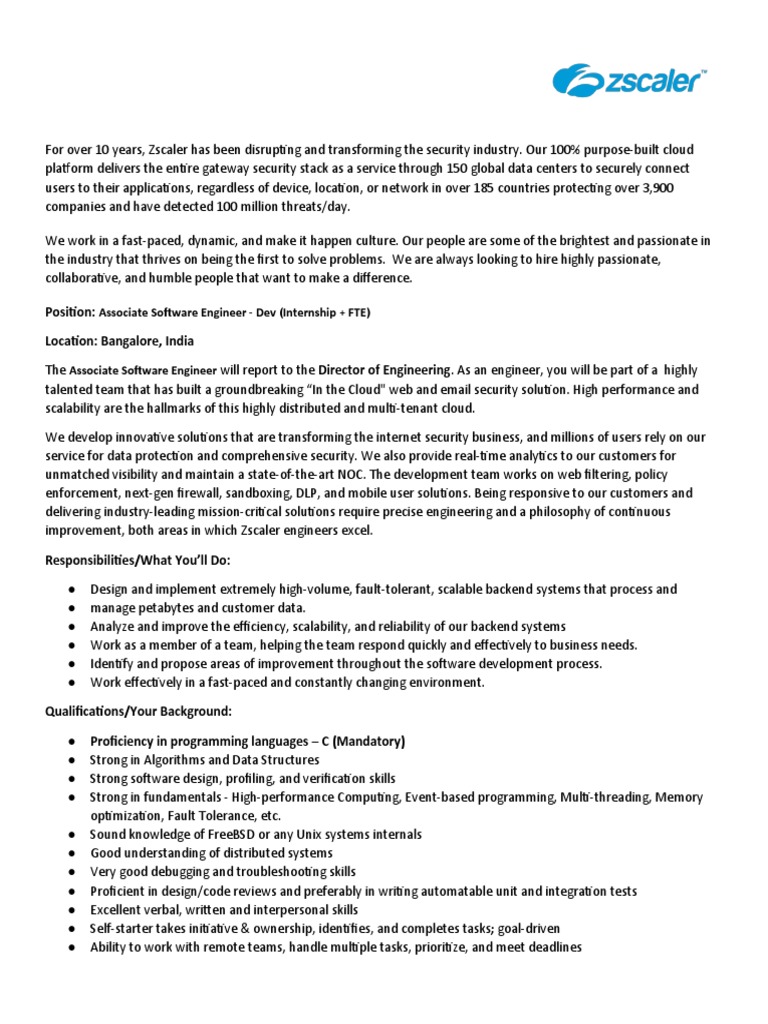 Associate Software Engineer - Dev C Programming | PDF | Computer Programming | Cloud Computing