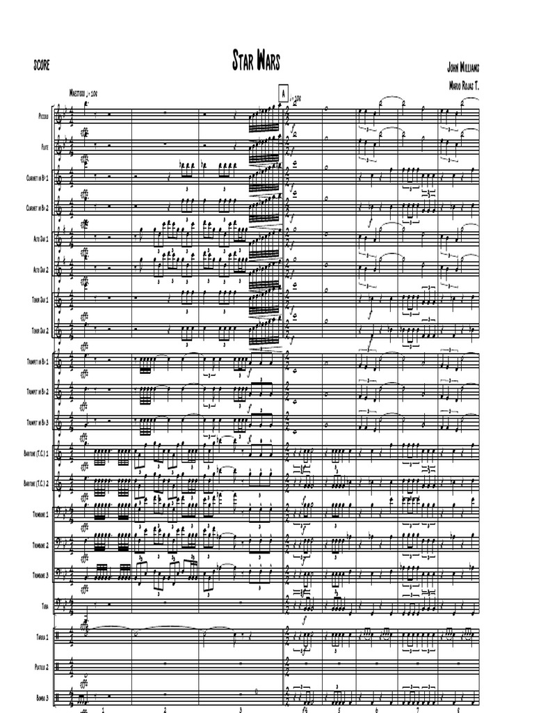 SCORE Star Wars para banda | PDF