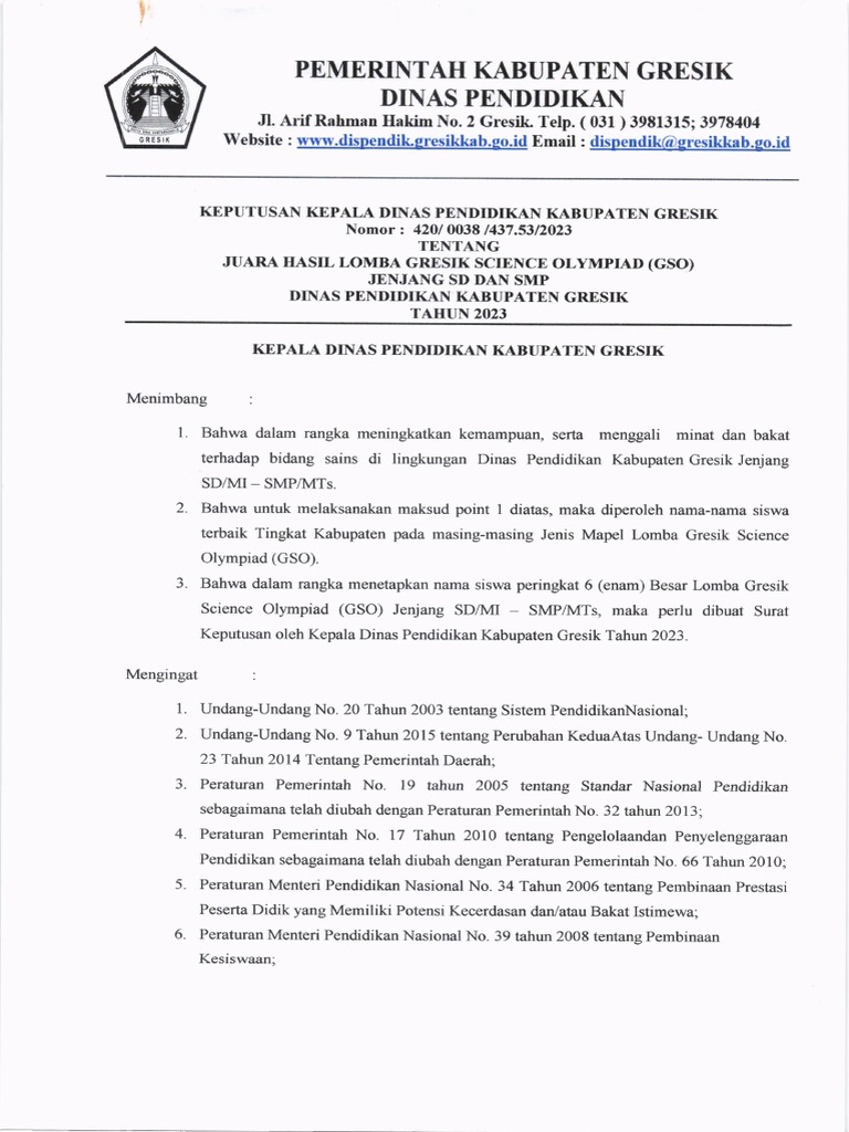 SK Juara Gso 2023 | PDF