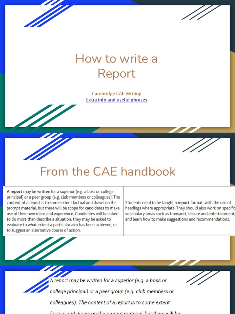 CAE Report Writing Guide | PDF