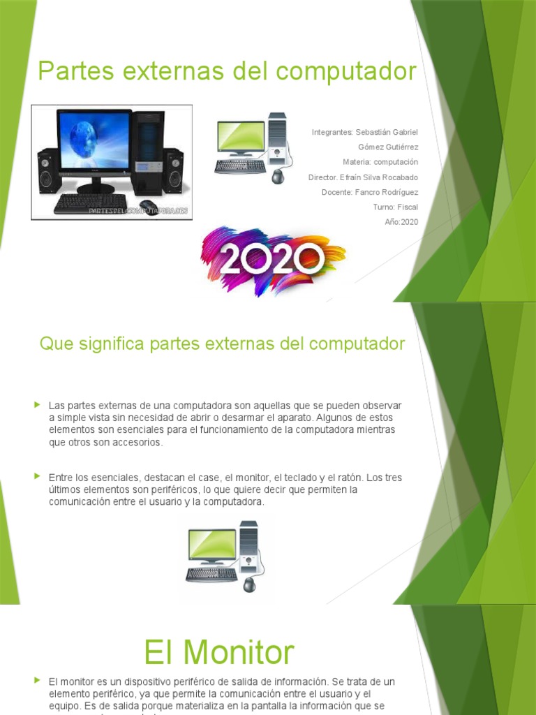 Partes Externas Del Computador de SEBAS | PDF | Periférico | Hardware ...