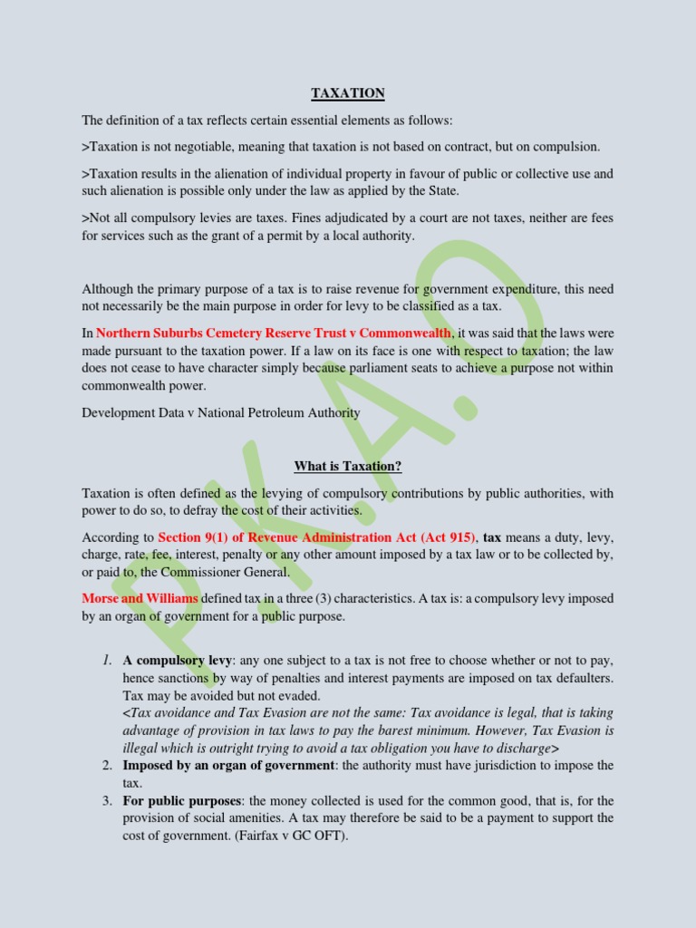 TAXATION NOTES by PKAO | PDF | Cost Of Living | Taxes