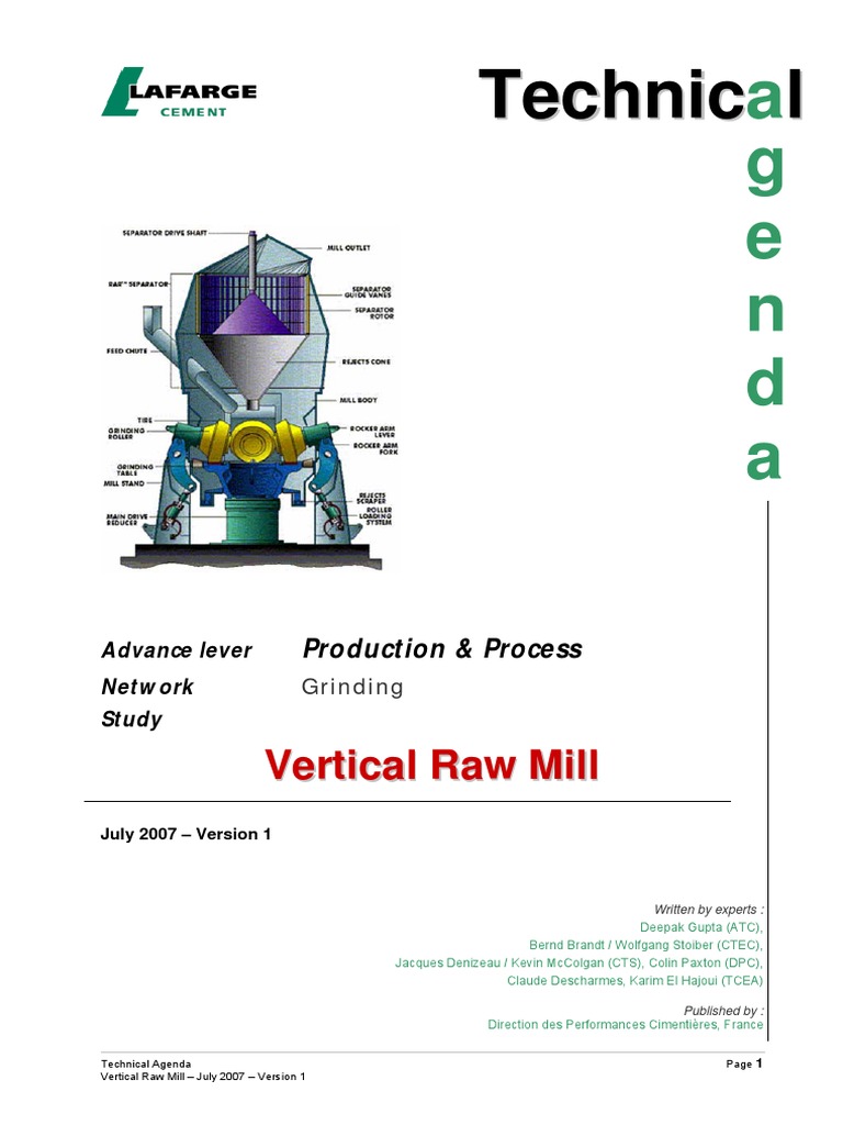 Lafarge - TA Grinding VRM v1 (Final) | PDF | Mill (Grinding) | Dam