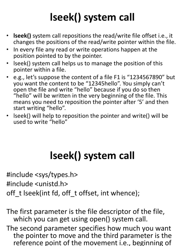 Tutorial-4 (Lseek) | PDF | Pointer (Computer Programming) | Computer Engineering