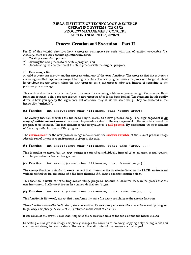 Tutorial-6 (Process System Calls - Part-2) | PDF | Computing | Computer Programming