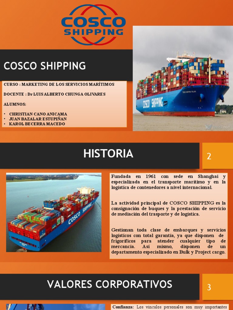 Trabajo Naviera Cosco Shipping | PDF | Logística | Transporte