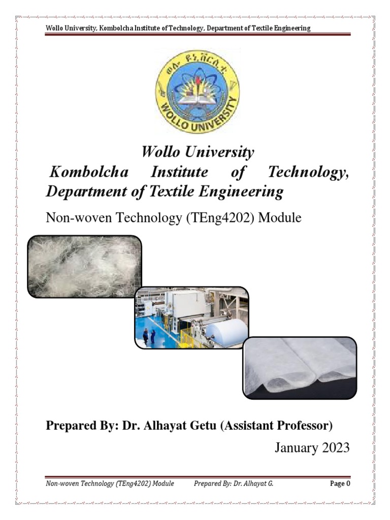 NonWoven Module 2023 | PDF | Nonwoven Fabric | Textiles
