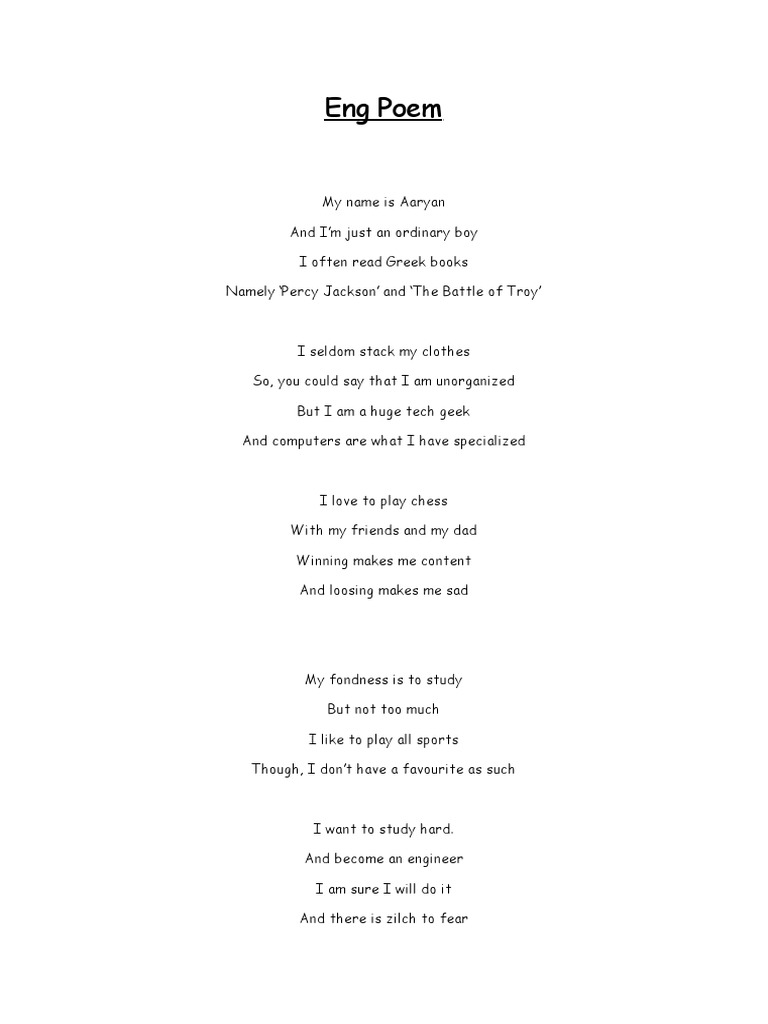 Eng Poem | PDF