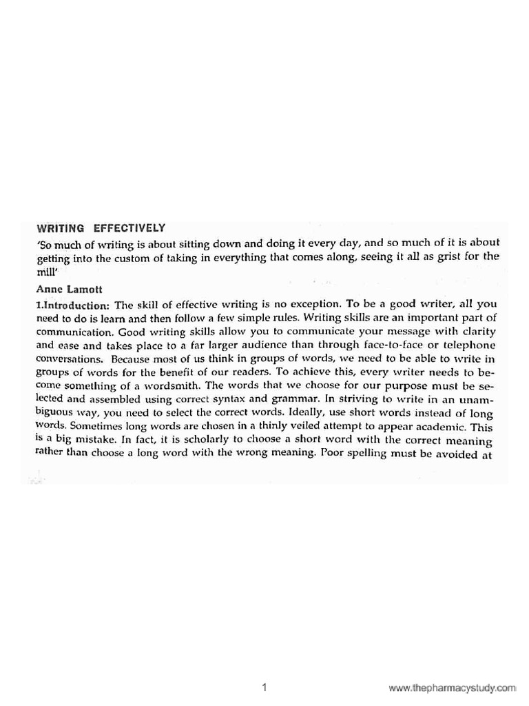 Writing Effectively | PDF | Expert | Writers
