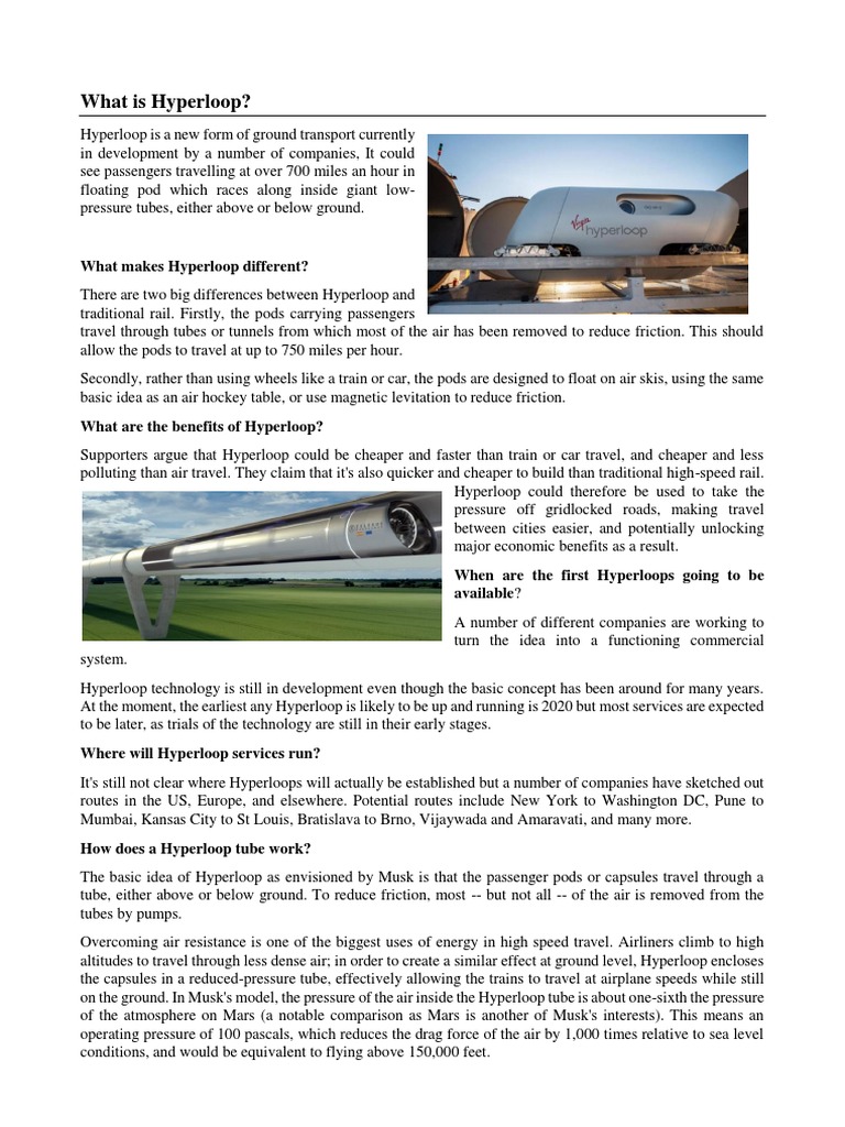 Hyperloop | PDF | Hyperloop | Transport