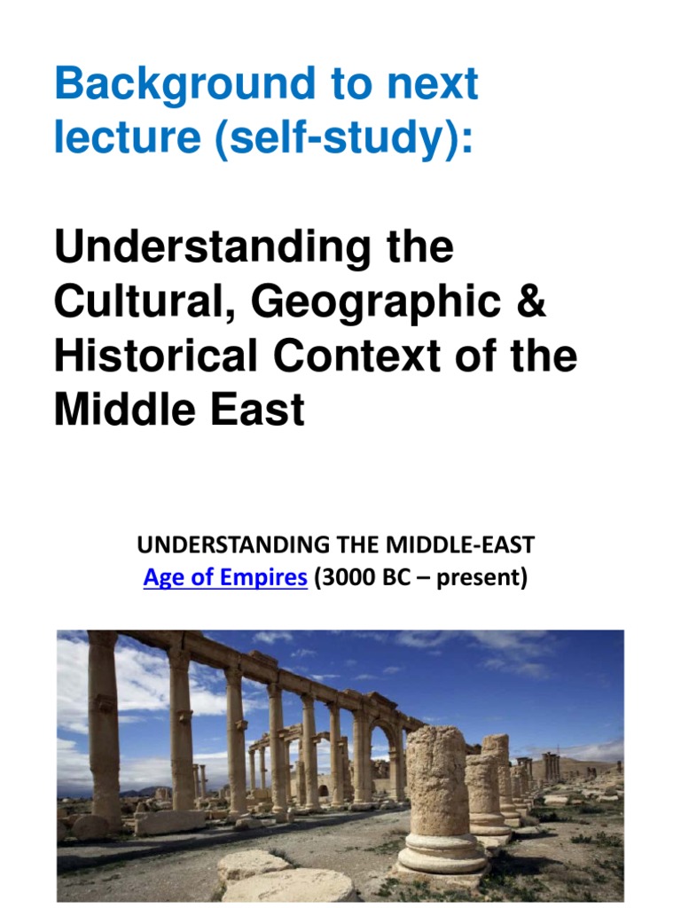 Background Middle East | PDF | Middle East | Geography