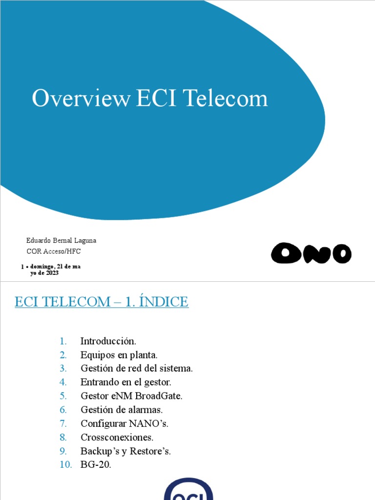 Overview ECI Telecom v1.3 | PDF | Estándares de internet | Informática