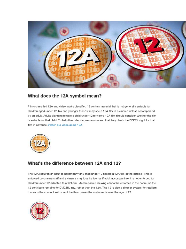 What Does 12A Mean | PDF