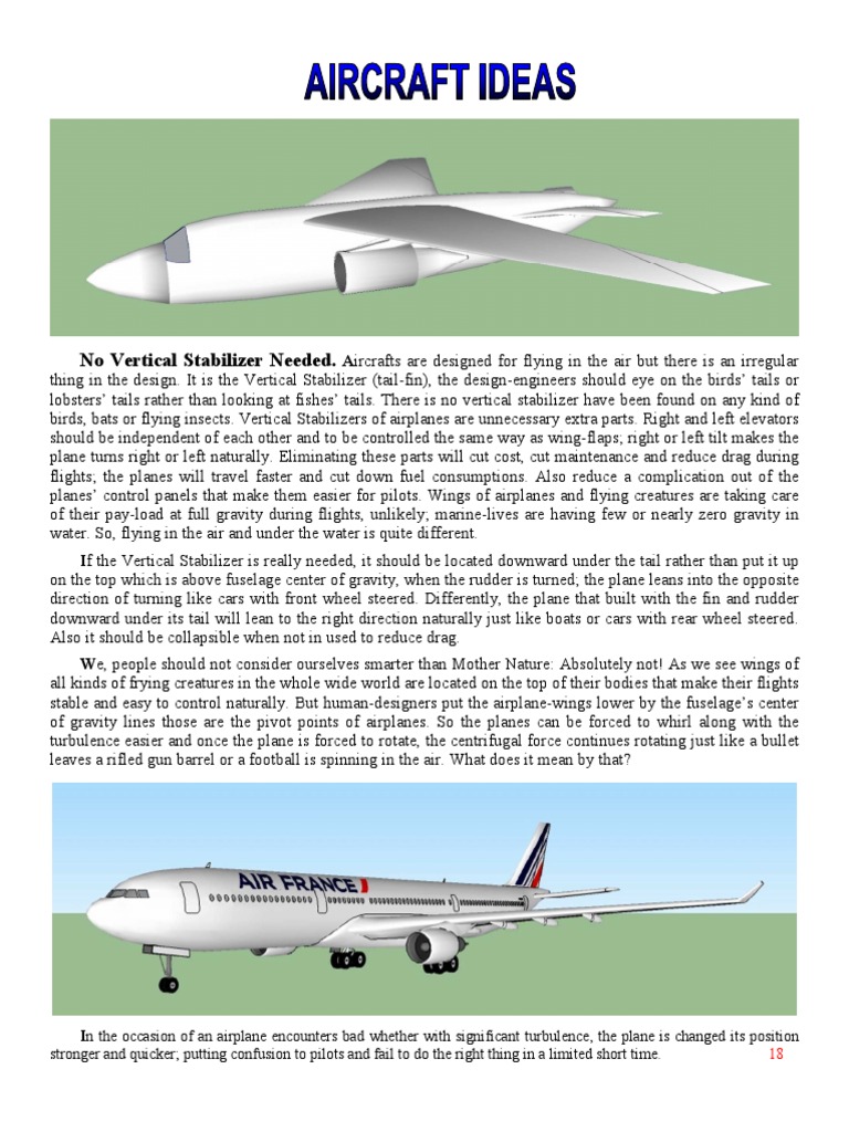 No Vertical Stabilizer Needed | PDF | Airplane | Flight