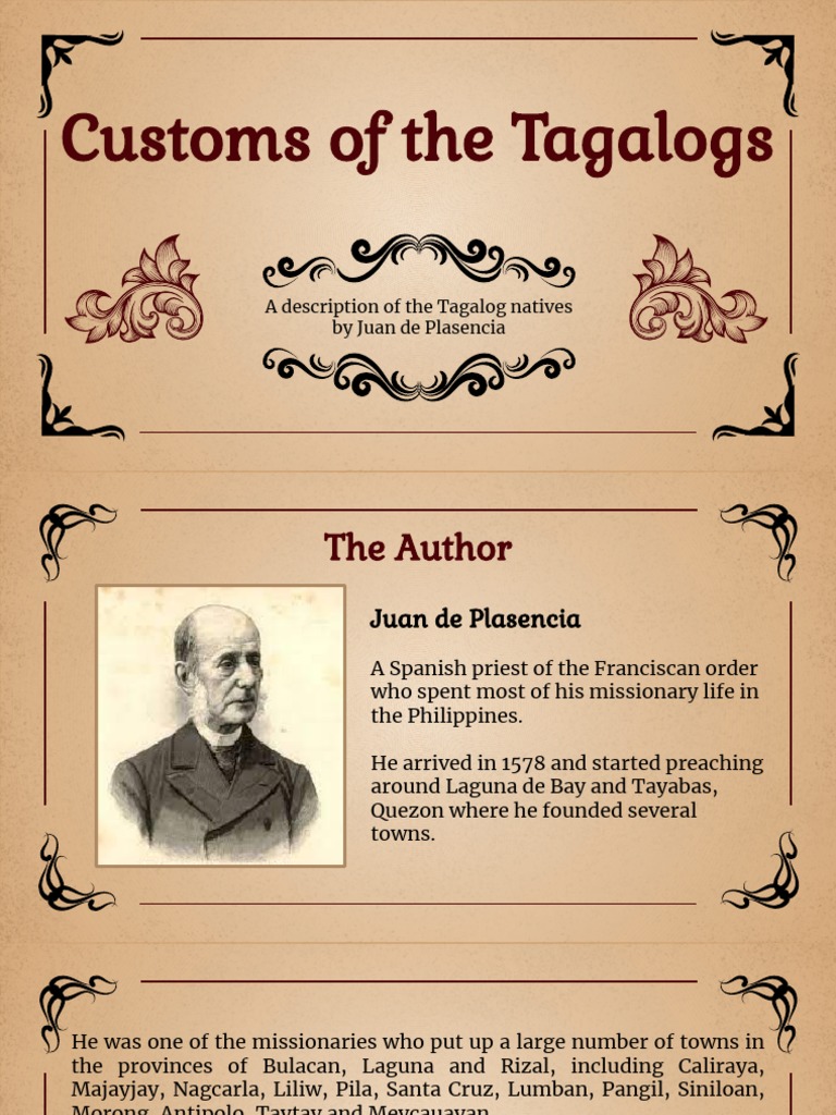 The Customs of The Tagalogs by Juan de Plasencia | PDF