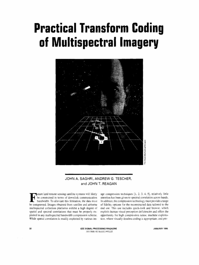 Ieee Signal Processing Magazine 1995 Practical Transform Coding Of Multiespectral Imagery