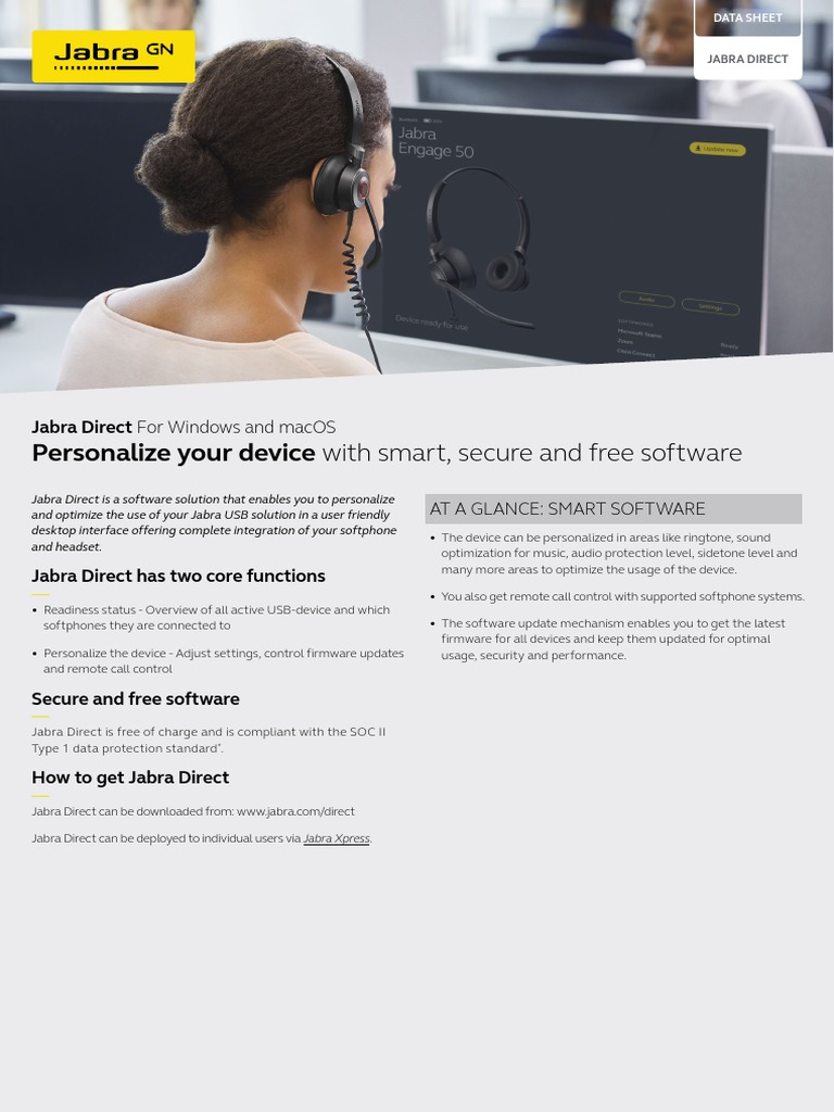 Jabra Direct Software Overview | PDF | Bluetooth | Usb