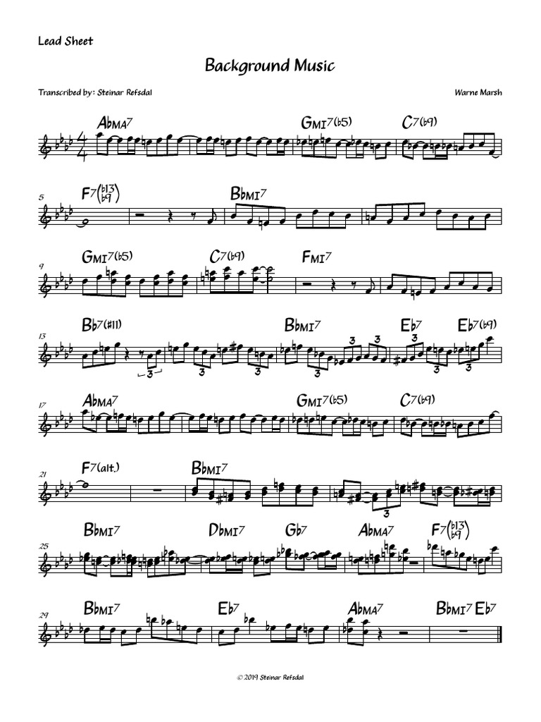 Background Music - Lead Sheet | PDF