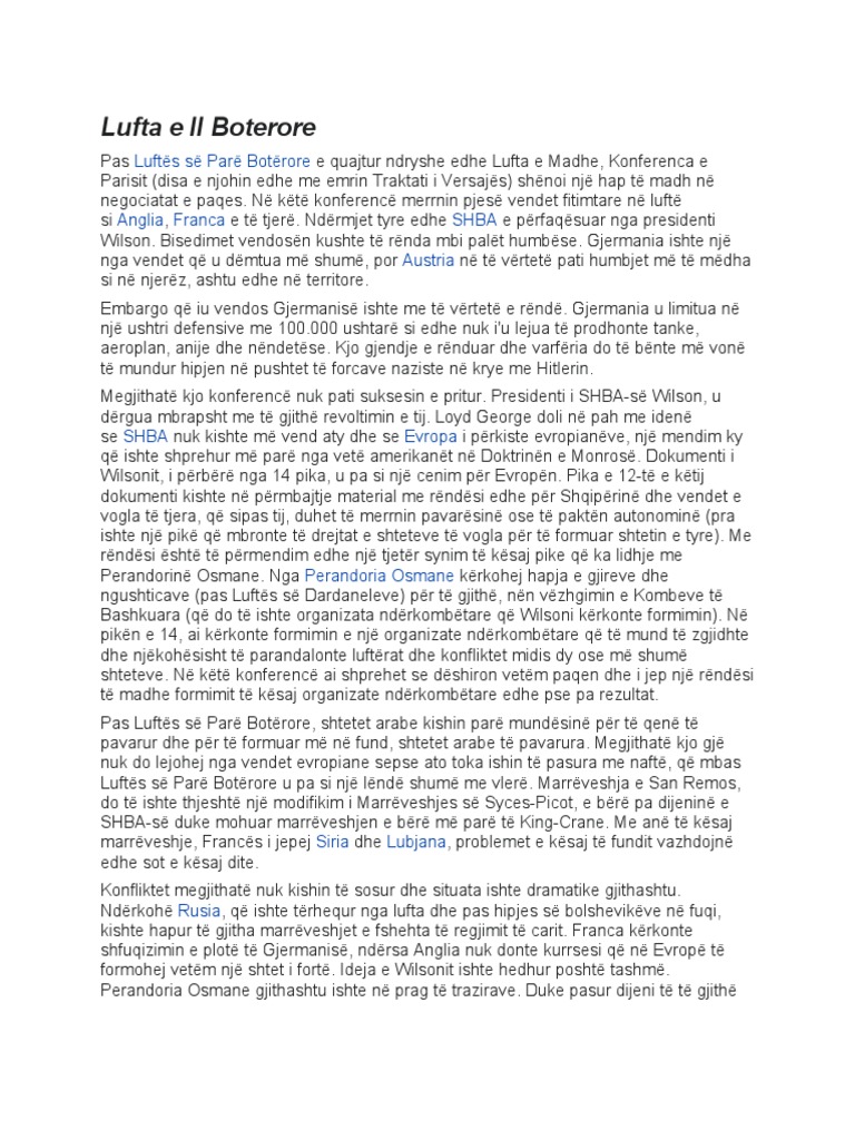 Lufta e II Boterore | PDF