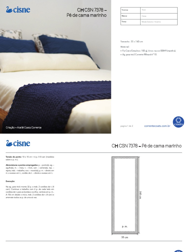 CH CSN 7378 Pe de Cama Marinho Cisne Extra | PDF