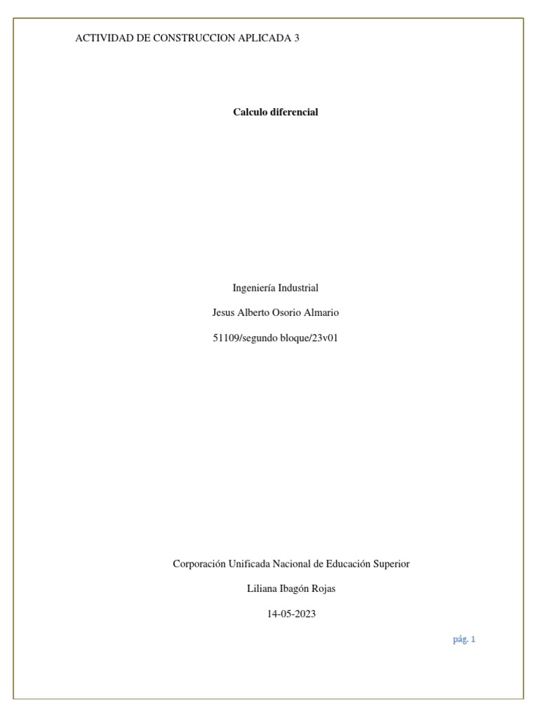 ACA 3 Calculo Diferencial | PDF