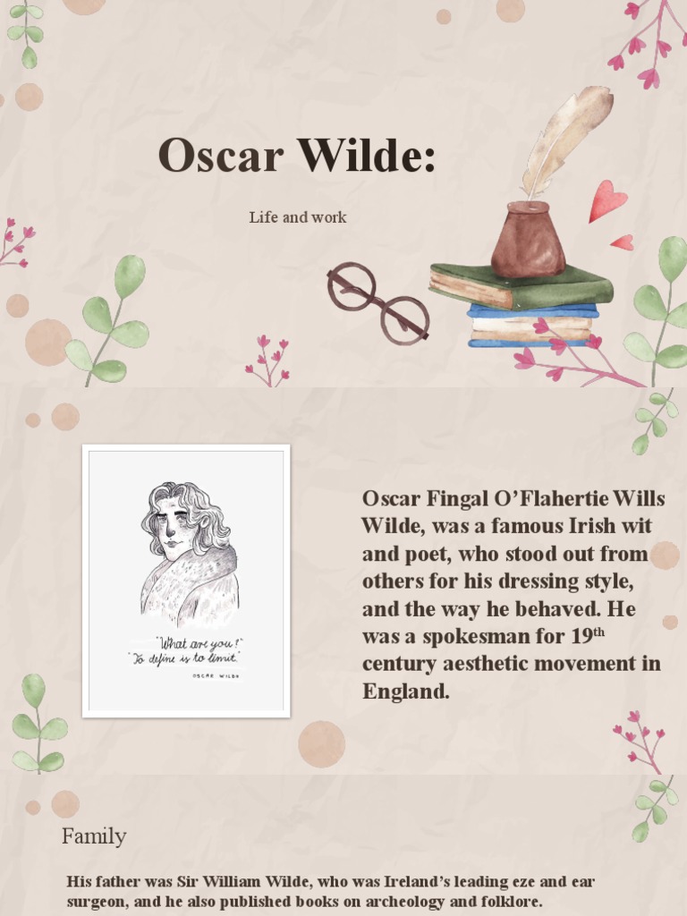 Oscar Wilde - Life and Work | PDF | Oscar Wilde