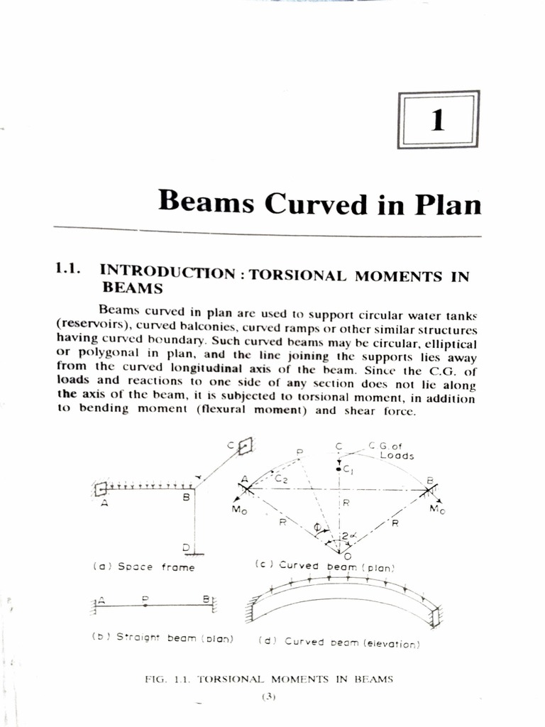 Chap 1 Beam Curved in Plan | Download Free PDF | Beam (Structure) | Bending
