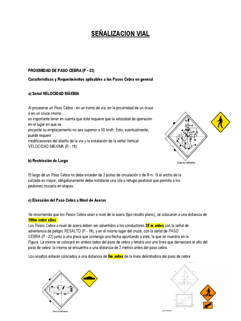 Resume de Señalizacion Vial | PDF