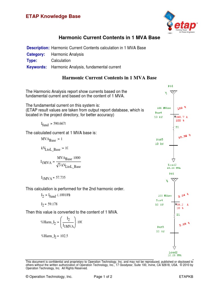 Harmonic Current Contents in 1 MVA Base | PDF | Computers