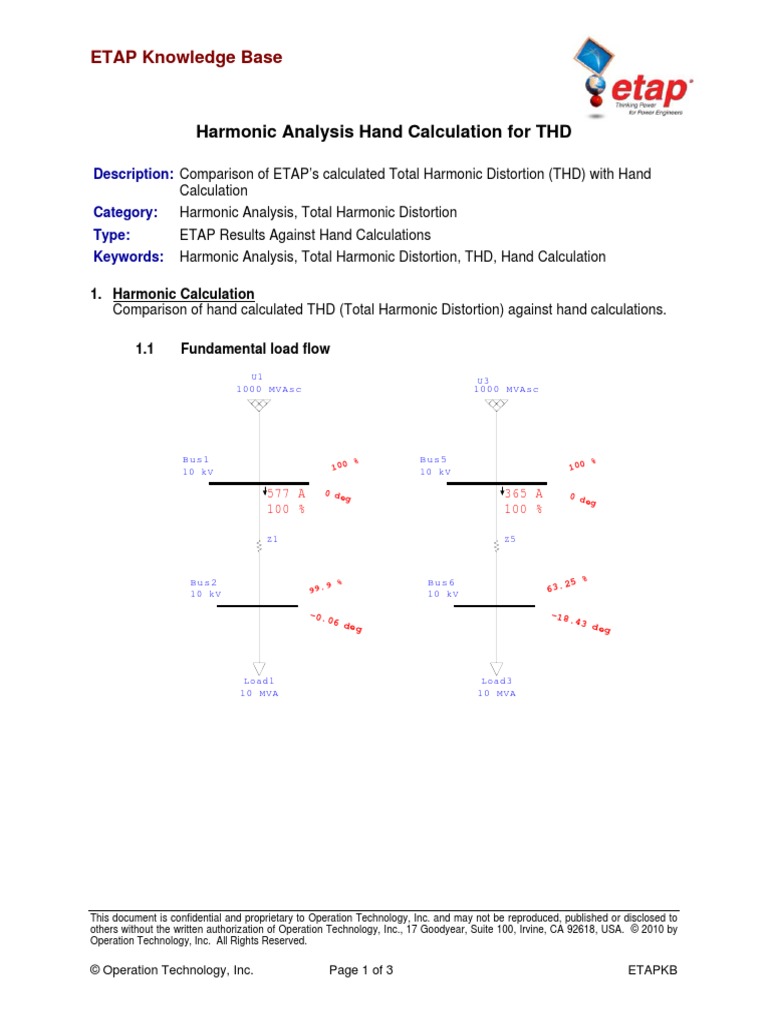 Harmonic Analysis Hand Calculation For THD | PDF | Telecommunications ...