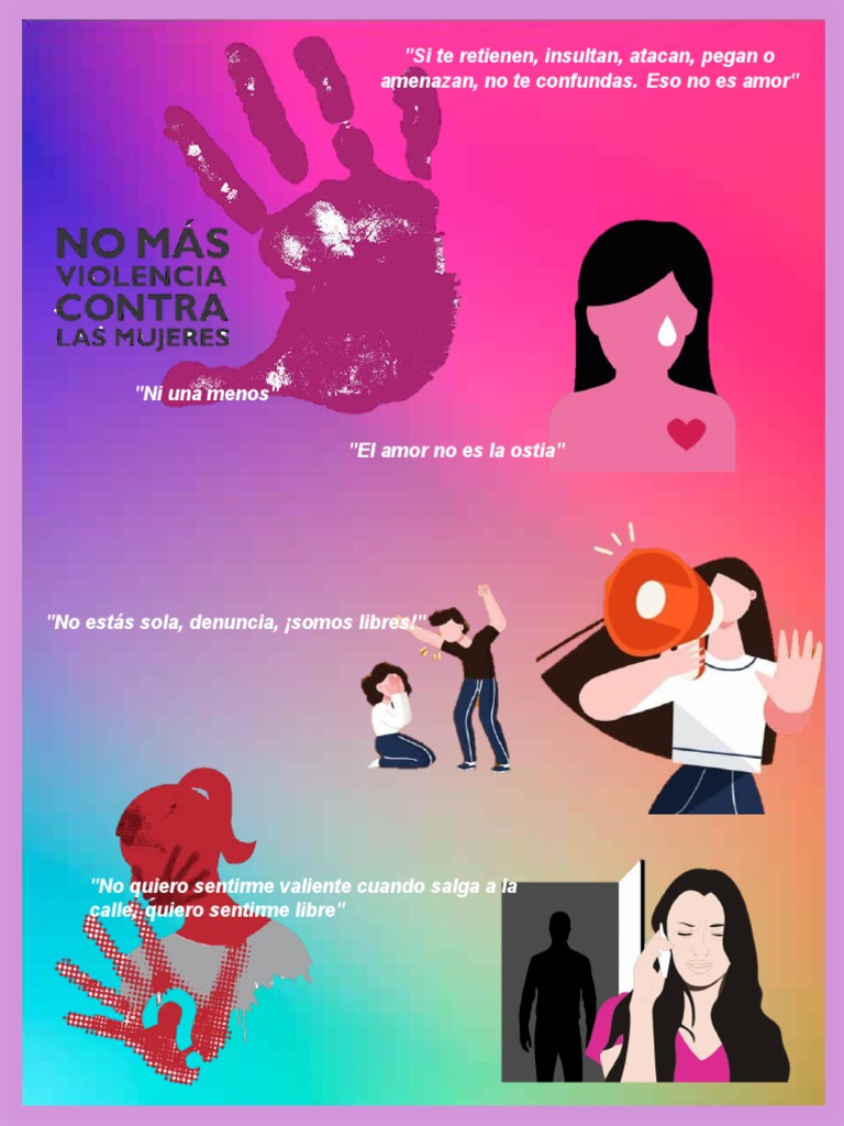 Afiche Contra La Violencia A La Mujer | PDF