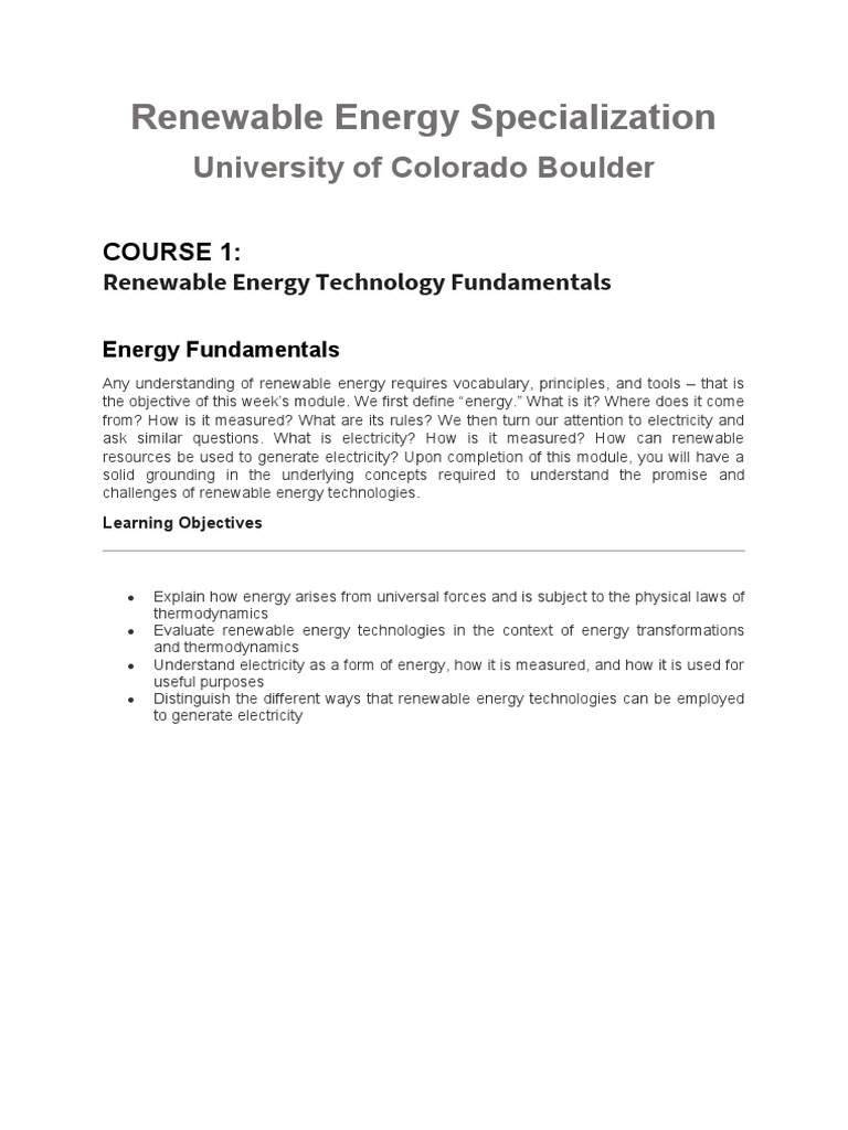 Sources of Renewable Energy Basics | PDF | Technology & Engineering