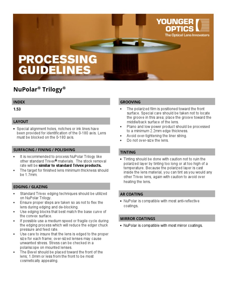 NuPolar Trilogy Processing Guidelines | PDF