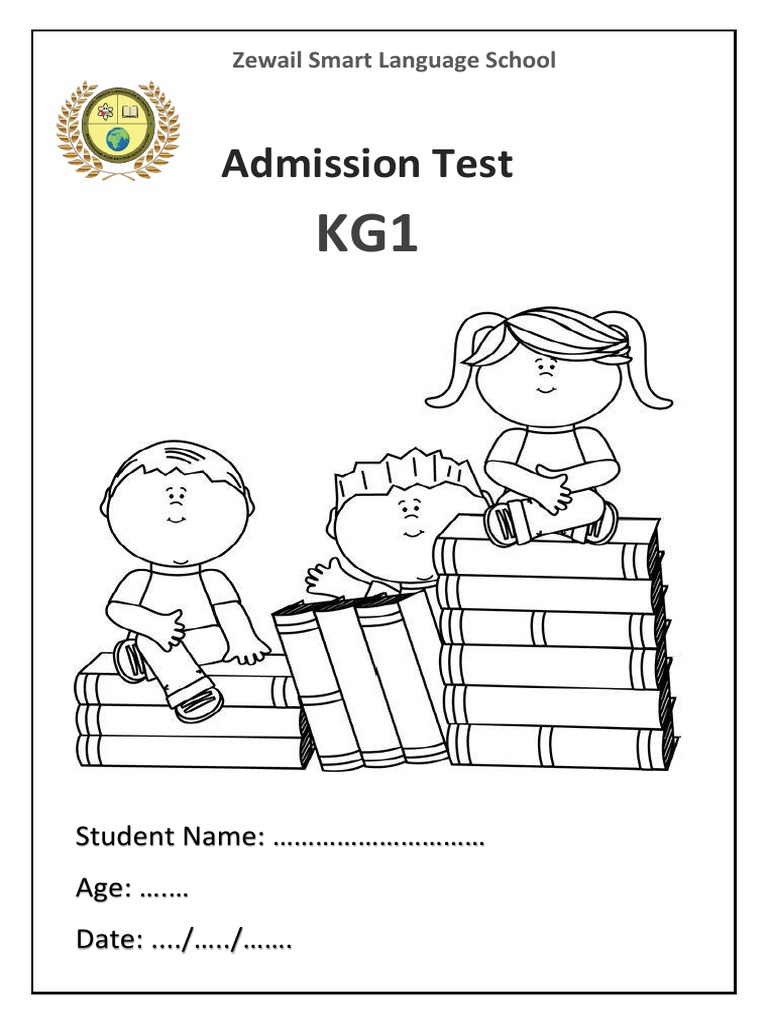 Admission Test KG1 | PDF | Psychology | Cognition