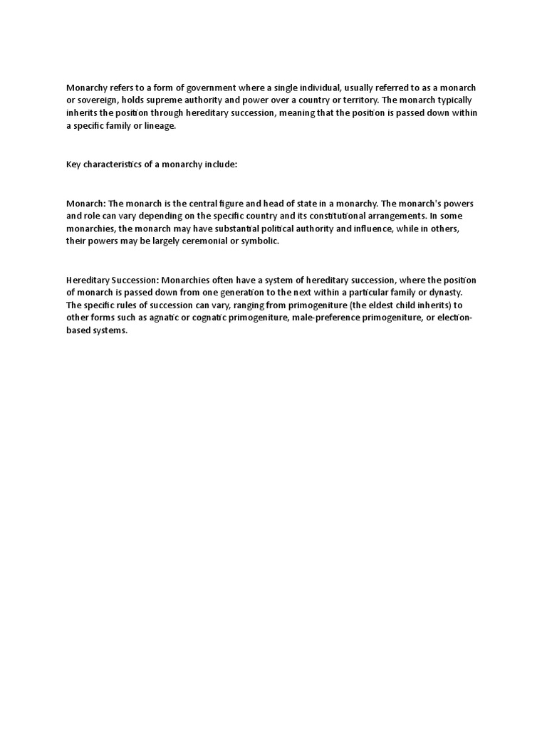 Monarchy | PDF