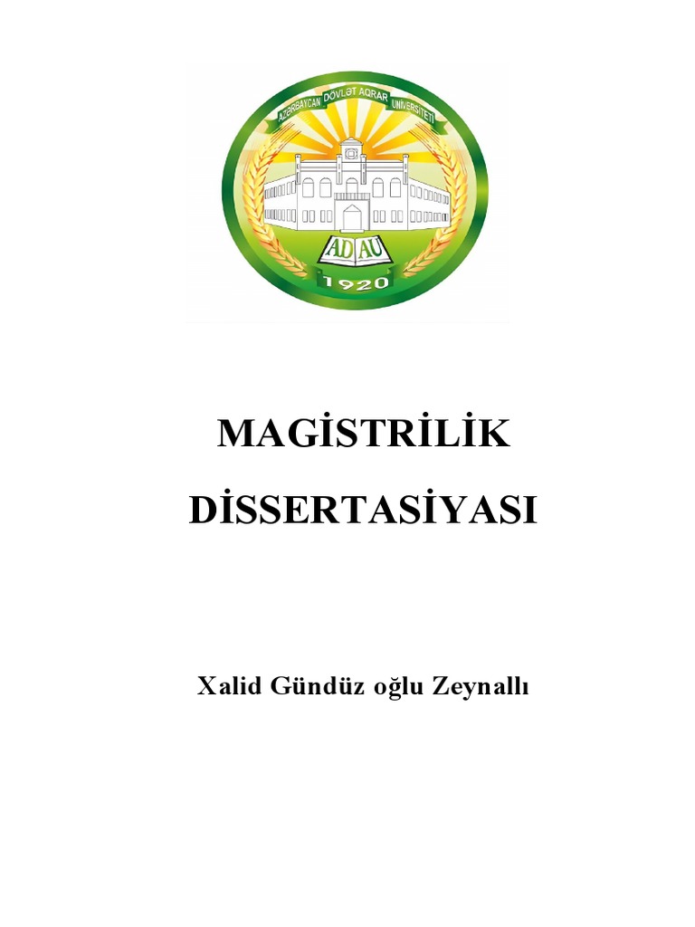 Xalid Disertasiyasi. Umumi Yeni11111222222222 | PDF