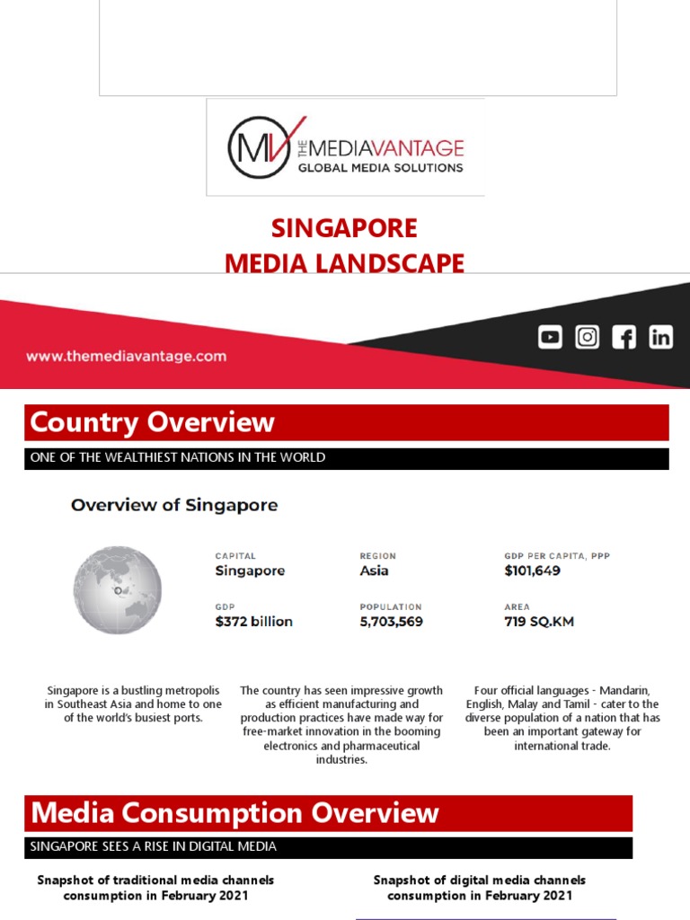 Singapore Media Landscape Overview 2021 | PDF | Newspapers | Singapore