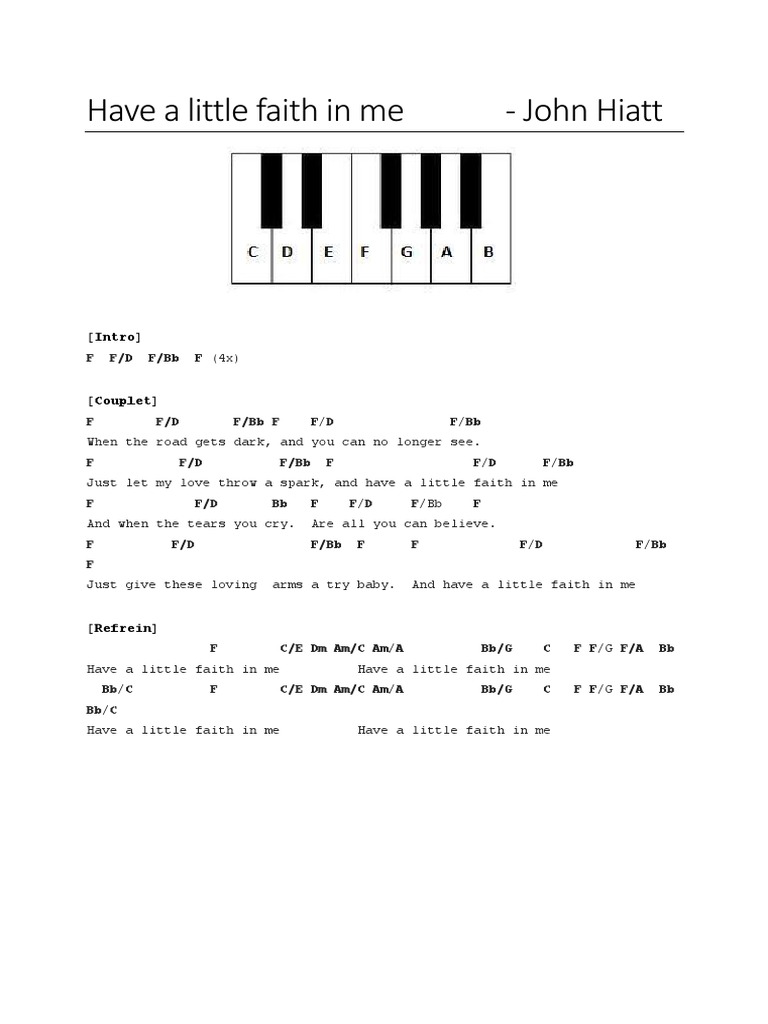 John Hiatt - Have A Little Faith in Me | PDF | Songs | British Pop Songs