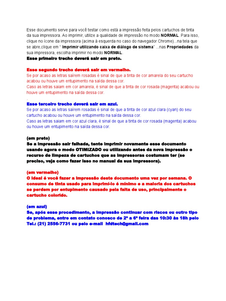 Teste de Impressão | PDF