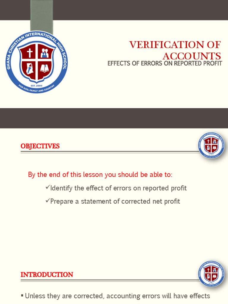 Week 4 Errors And Profit Adjustment Pdf Income Statement Accounting