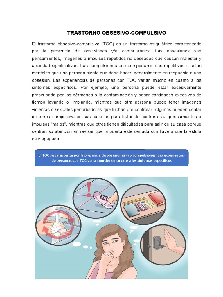 Trastorno Obsesivo | PDF | Desorden obsesivo compulsivo | Terapia de conducta cognitiva