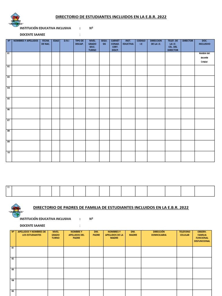 Directorio Escolar Inclusivo 2022 | PDF